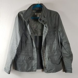 H&M | Jackets & Coats | Hm Logg Utility Jacket Army Green Hidden Hood ...